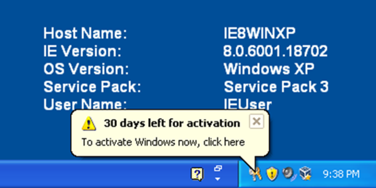 Reset 30 days activation Windows XP - Computer Masters
