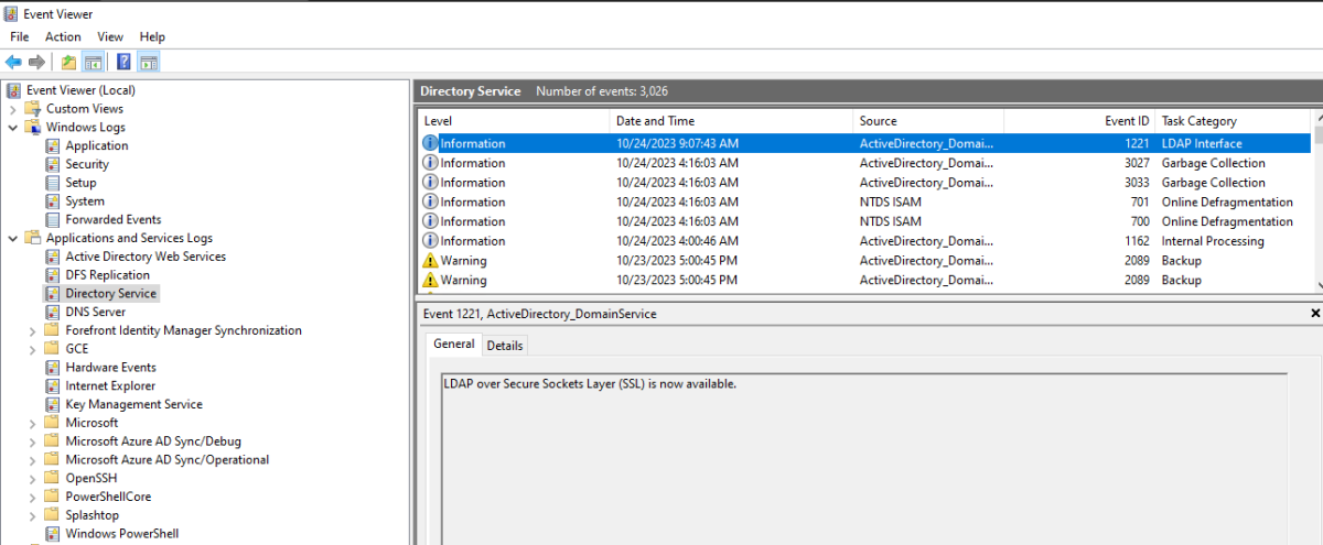 Windows Server - Active Directory configurazione LDAPS - Computer Masters